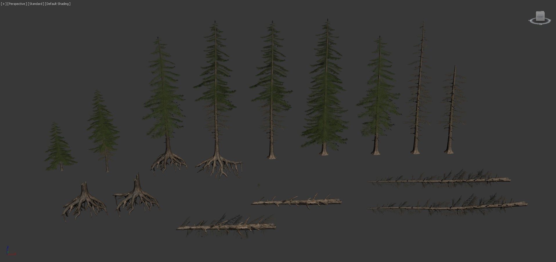 3D model UE4 - Fir Trees VR / AR / low-poly | CGTrader