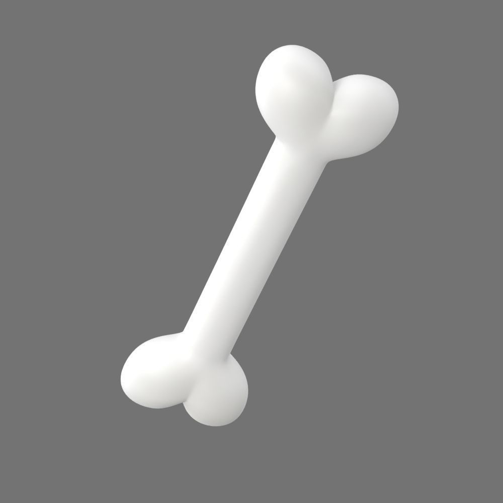 Dog bone simple cartoon 3D model | CGTrader