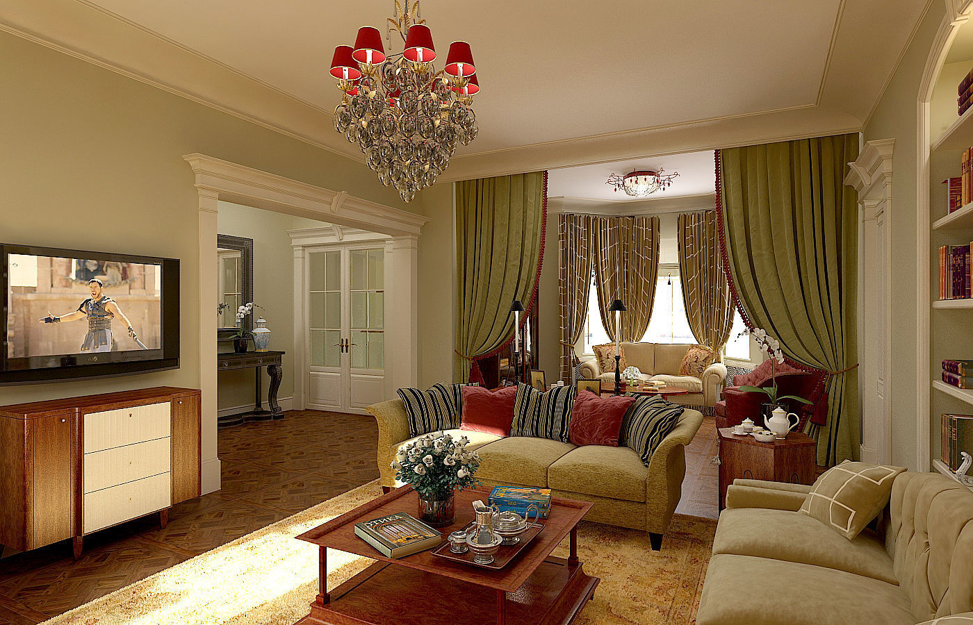 Big Classic Liveroom 3D model | CGTrader