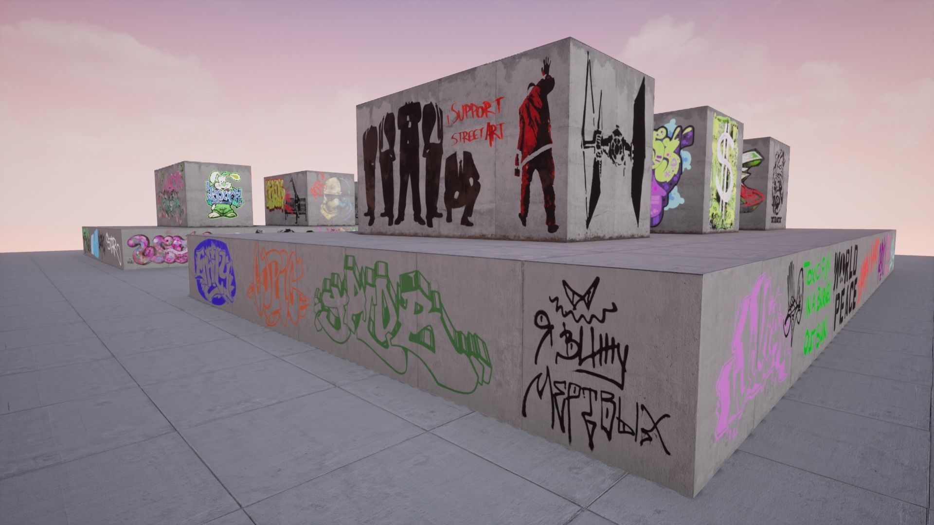 100 Cut Out Graffiti for decals Texture | CGTrader