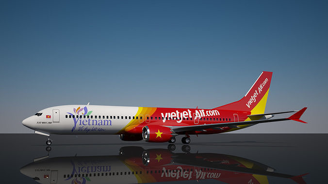Vietjet boeing 737 max 200 3D model | CGTrader