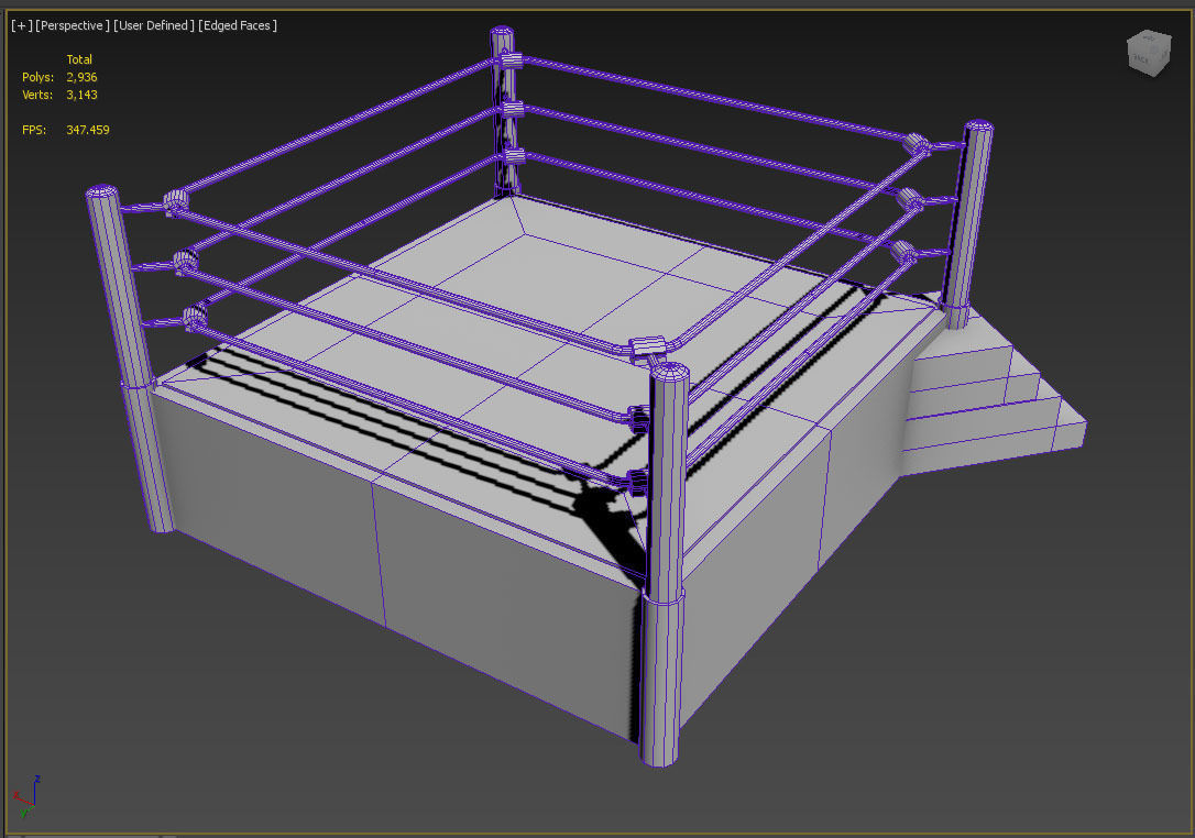 3D model RAW Superstar Wrestling Ring VR / AR / low-poly | CGTrader