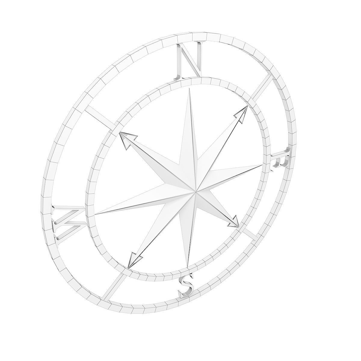 Compass rose 3D model | CGTrader