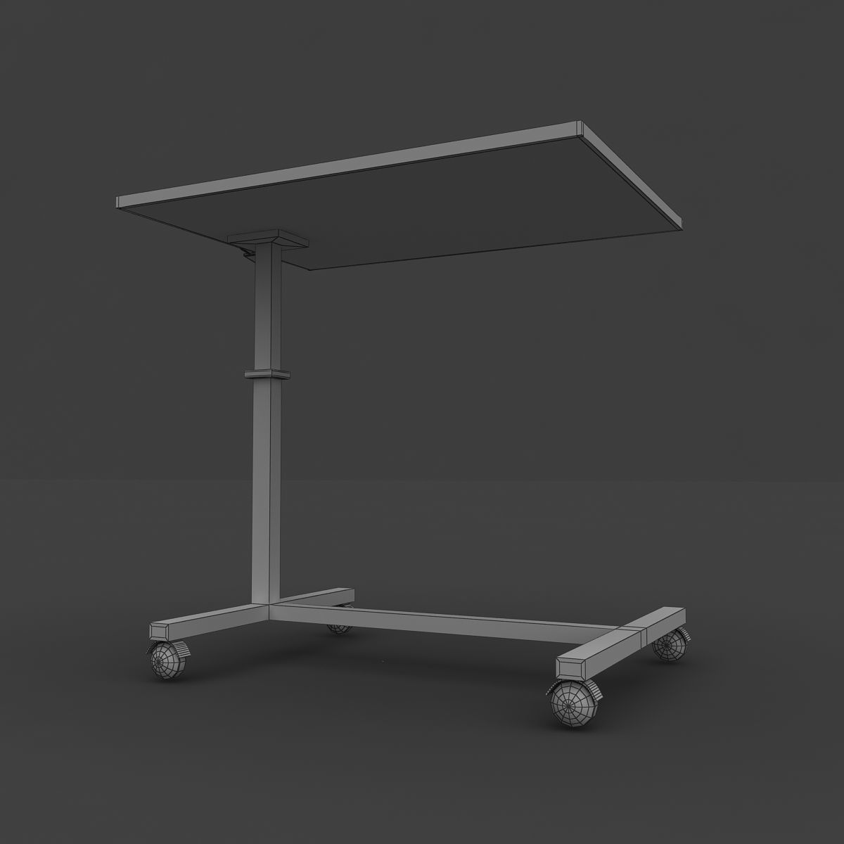 Medical Over Bed Table 3D model | CGTrader