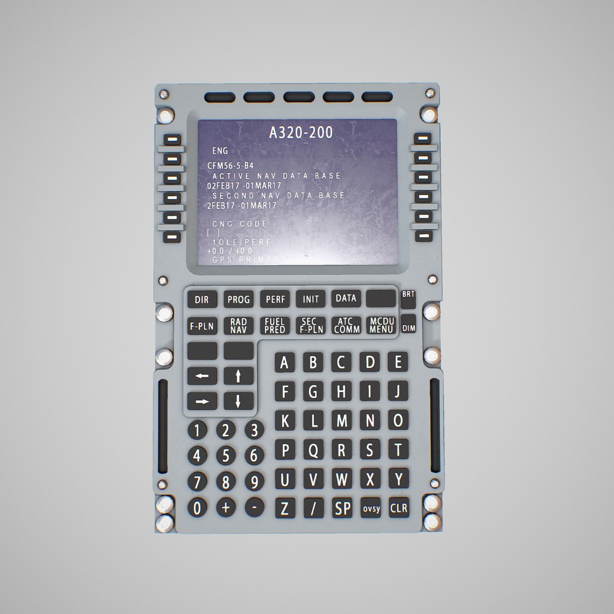 3D model Multipurpose Control and Display Unit VR / AR / low-poly ...