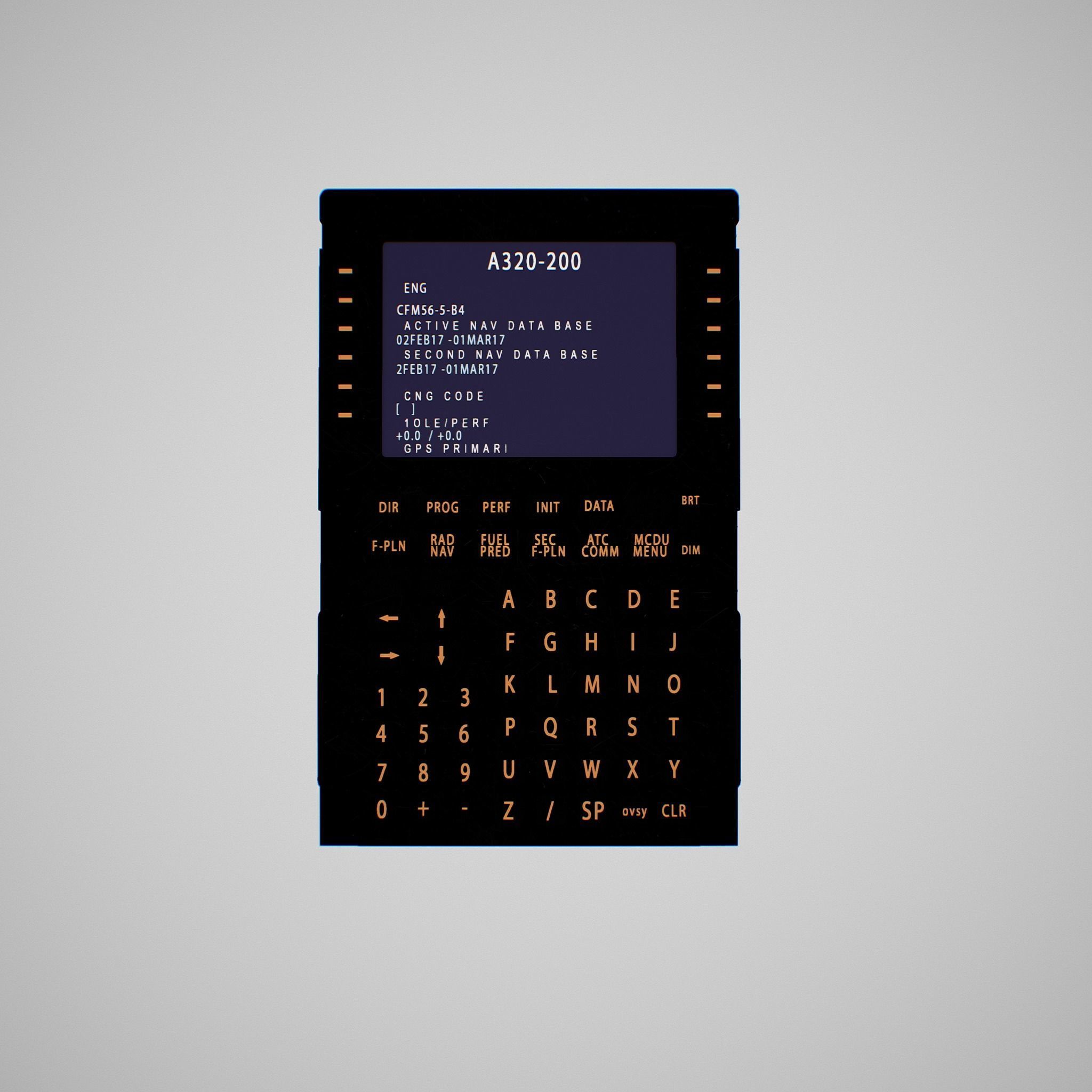 3D model Multipurpose Control and Display Unit VR / AR / low-poly ...