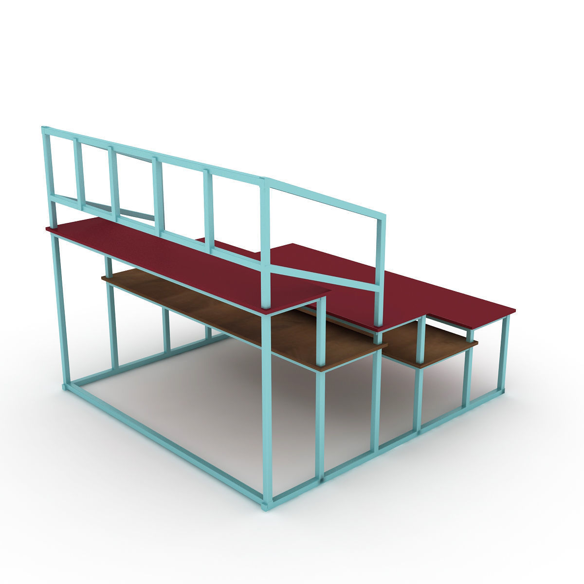 Stadium Bench 3D model | CGTrader