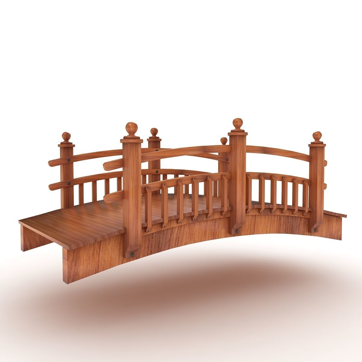 wood bridge 3D model | CGTrader