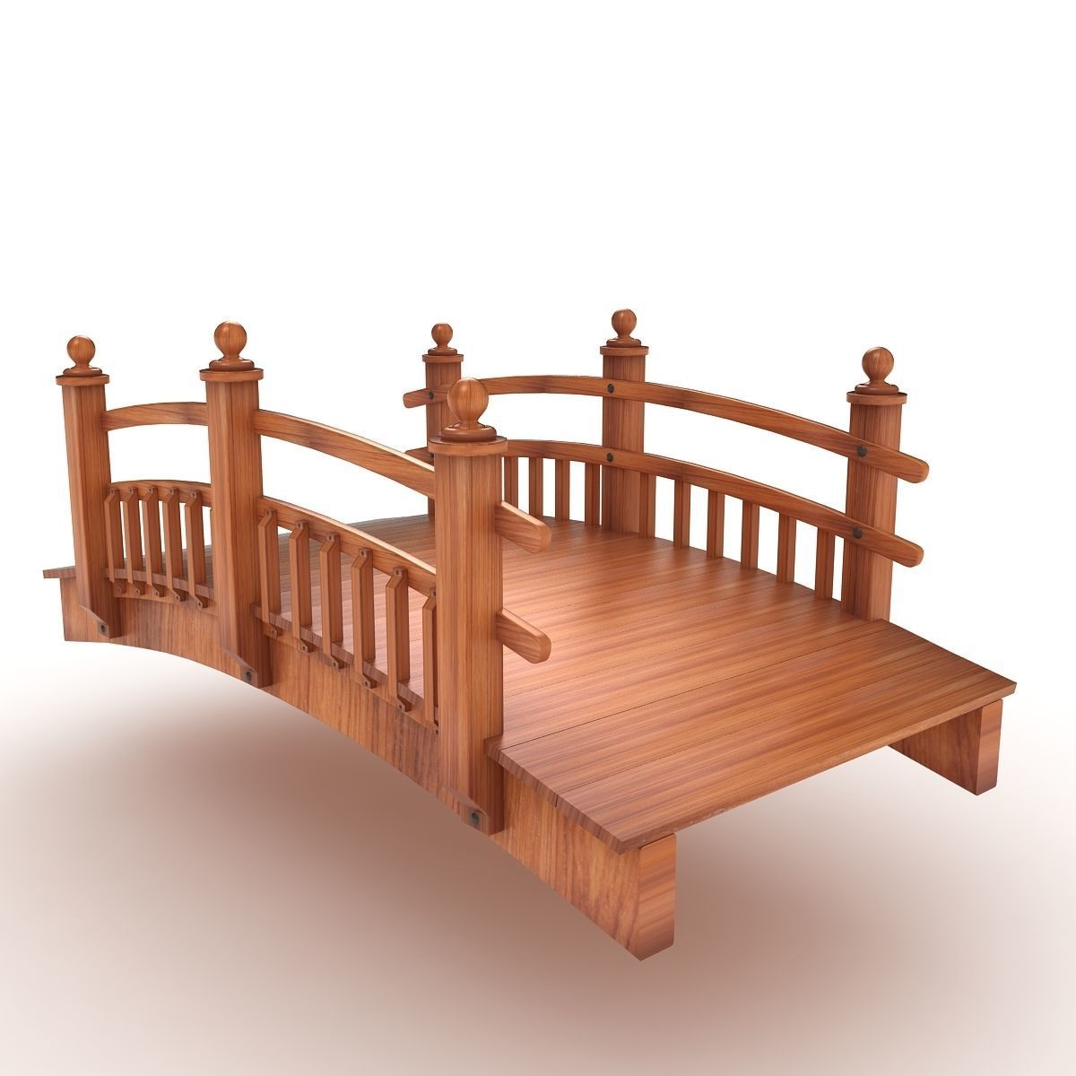 wood bridge 3D model | CGTrader