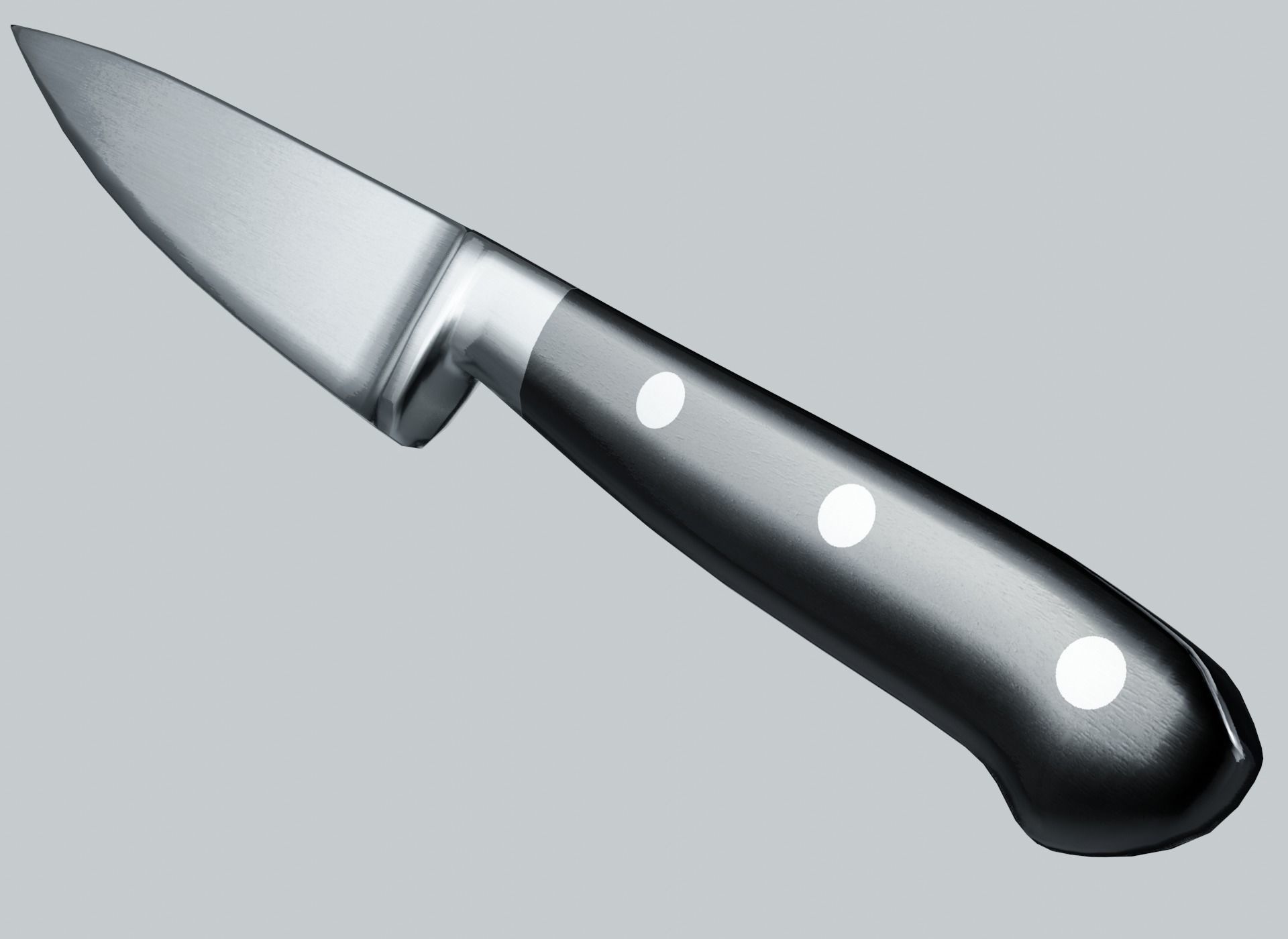 3D model kitchen knife set 4K Textures UV Mapping Polygonal Topology VR ...