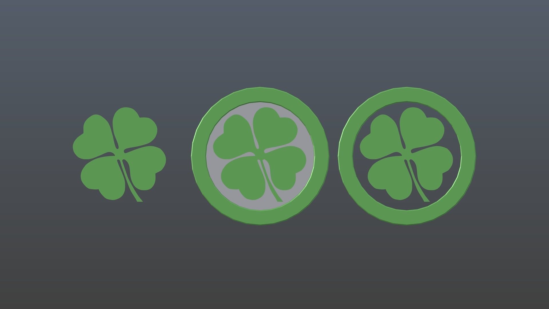 3D model Low poly clover symbol VR / AR / low-poly | CGTrader