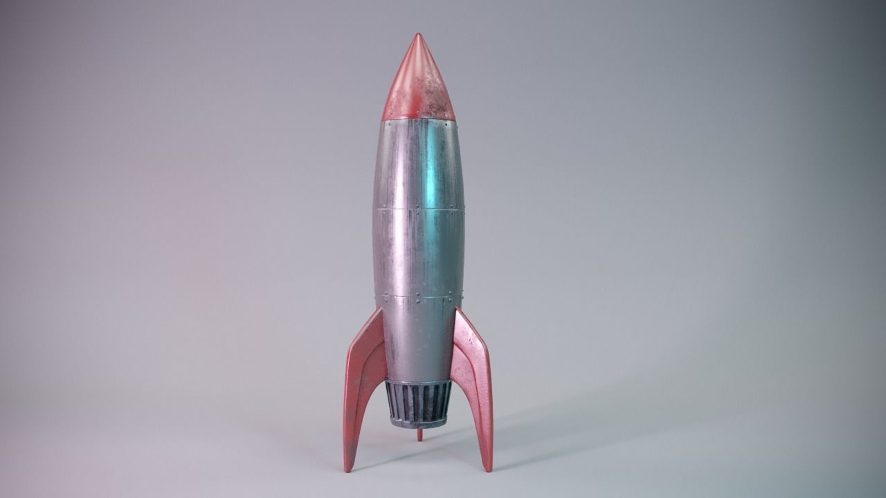 Low Poly Rocket Simple free VR / AR / low-poly 3D model | CGTrader