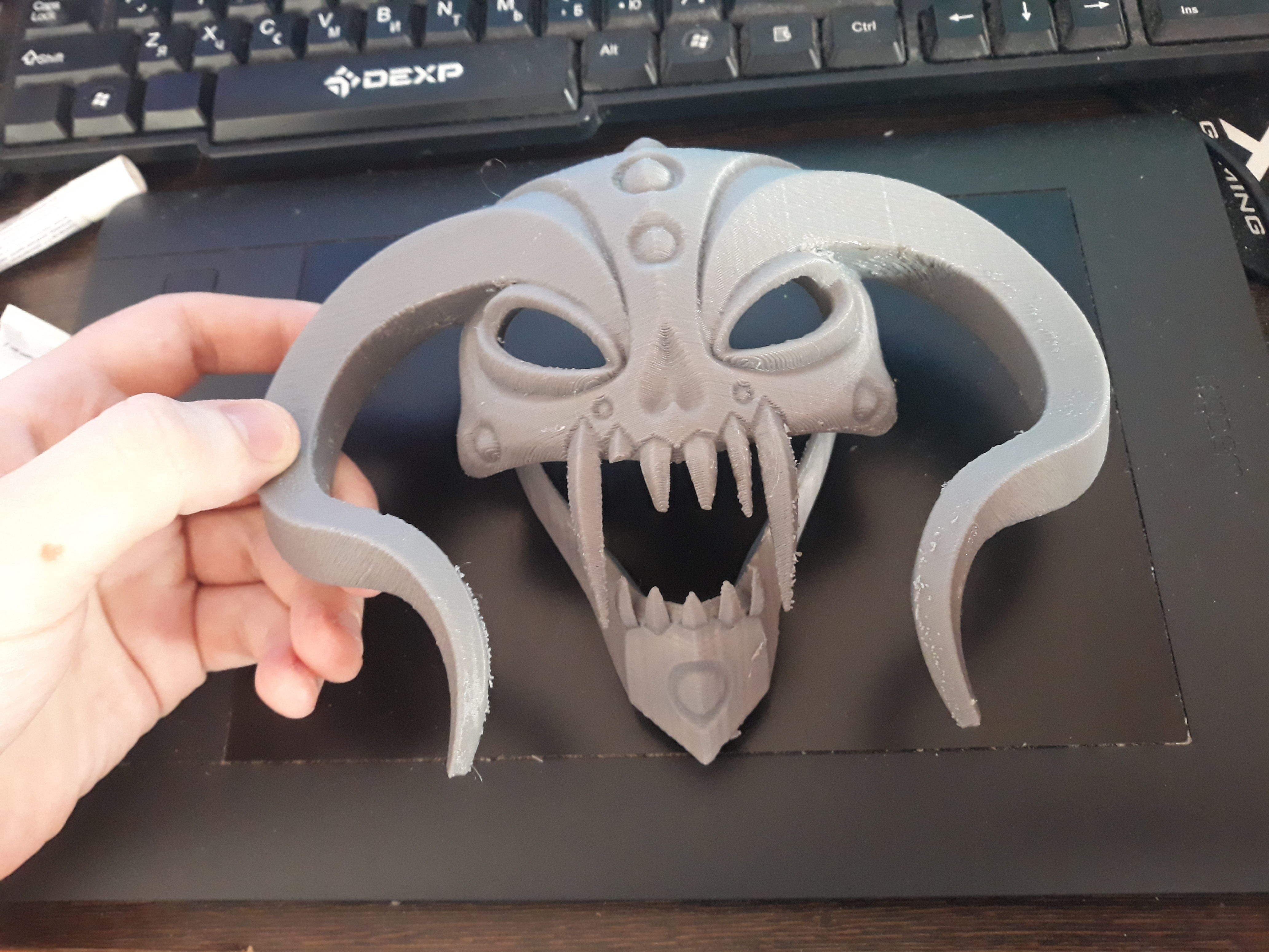 mask horned 3d print 3D model 3D printable | CGTrader