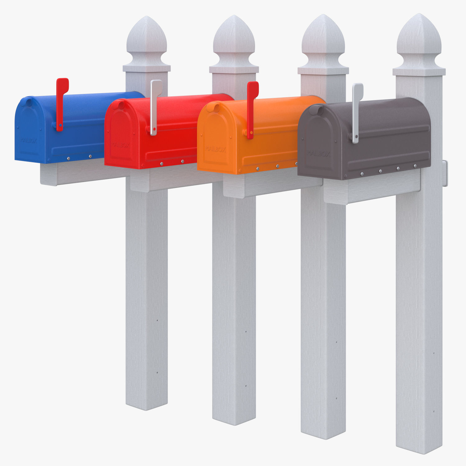 Mail box set 3D model | CGTrader