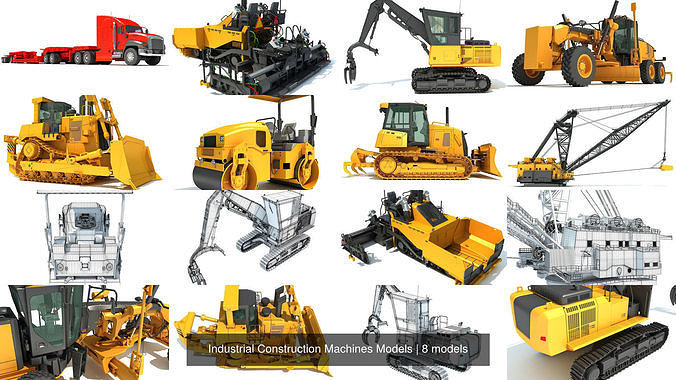 Industrial Construction Machines Models 3D Model Collection | CGTrader