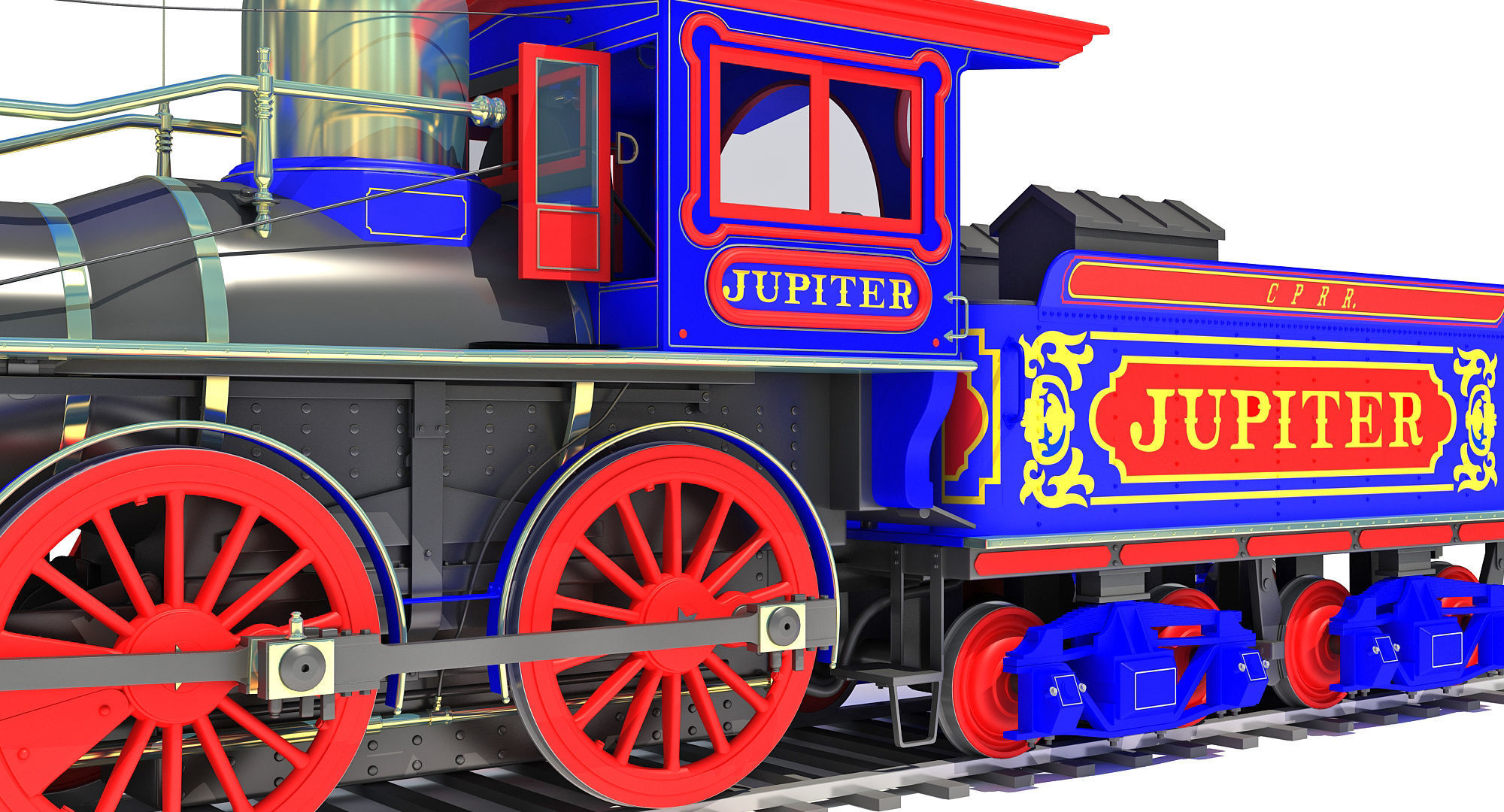 Jupiter Steam Locomotive 3D model | CGTrader