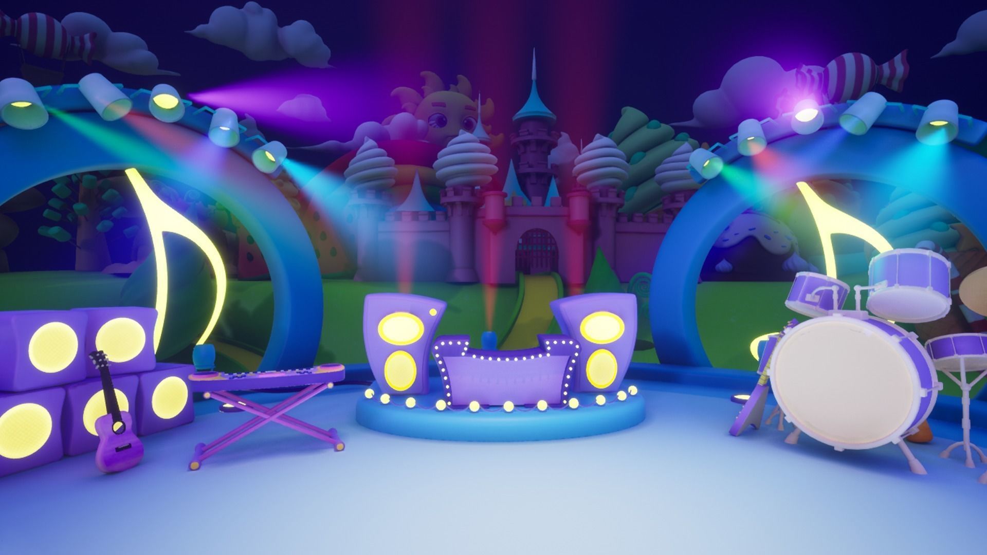 Asset - Cartoons - Background 03 - Hight Poly 3D Model Collection ...