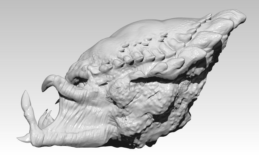 Detailed Monster Head 3D model 3D printable | CGTrader