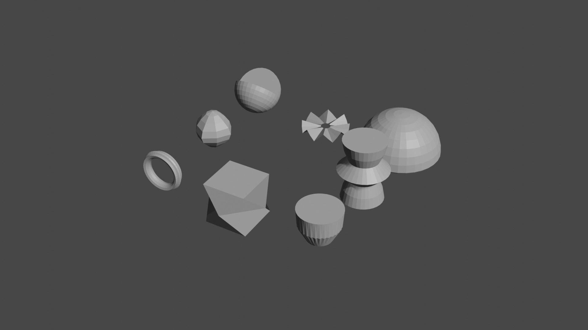 A bunch of random shapes free 3D model | CGTrader