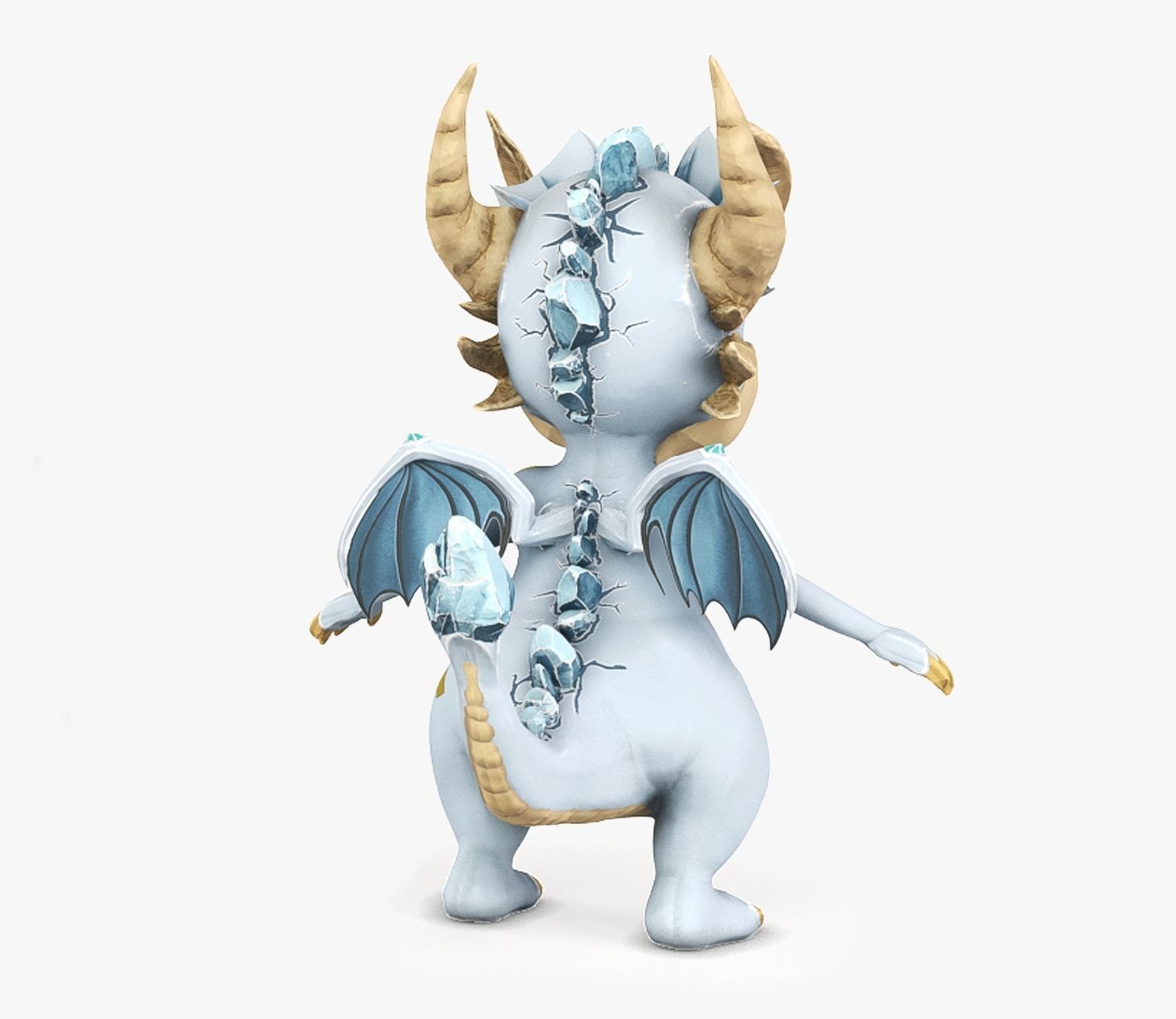 3D model Little Ice Dragon Game Character VR / AR / low-poly | CGTrader