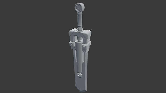 3D model Mechanical sword VR / AR / low-poly | CGTrader