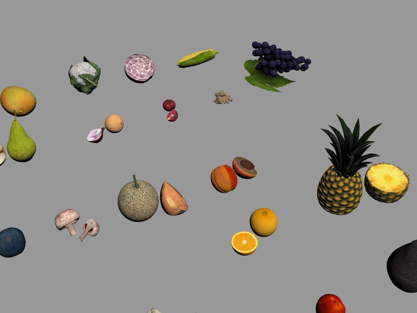 3D model fruits and vegetables VR / AR / low-poly | CGTrader