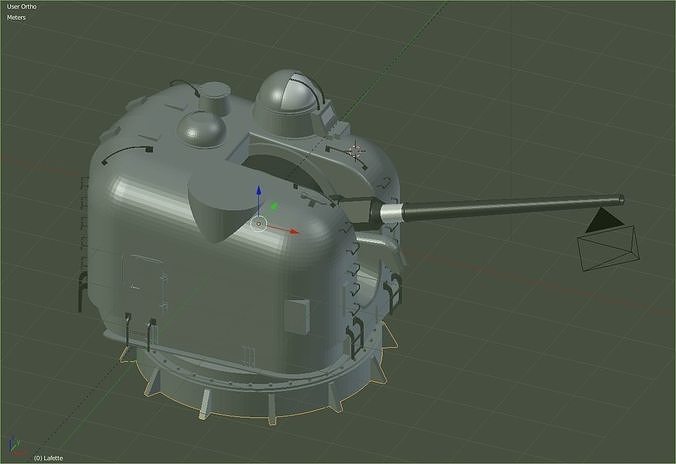 127mm MK 42 L54 naval gun 3D model | CGTrader