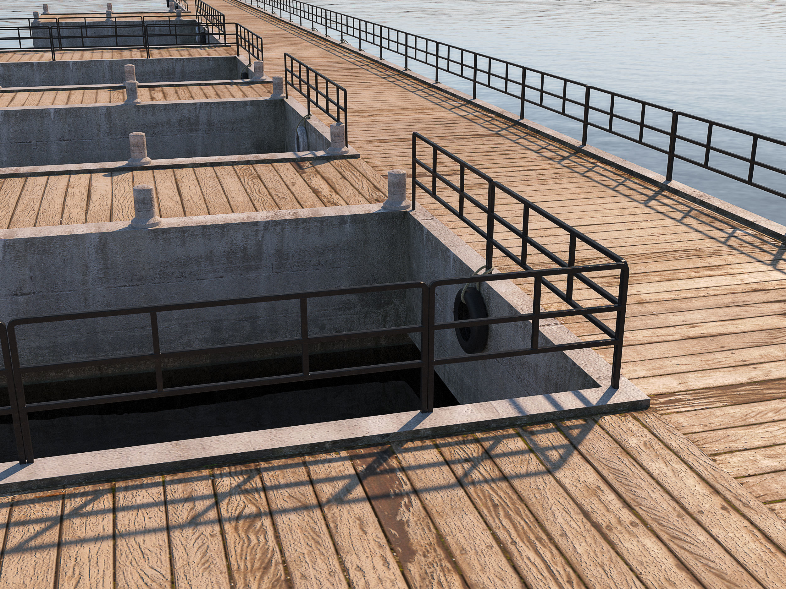 Marina for boats 3D model | CGTrader