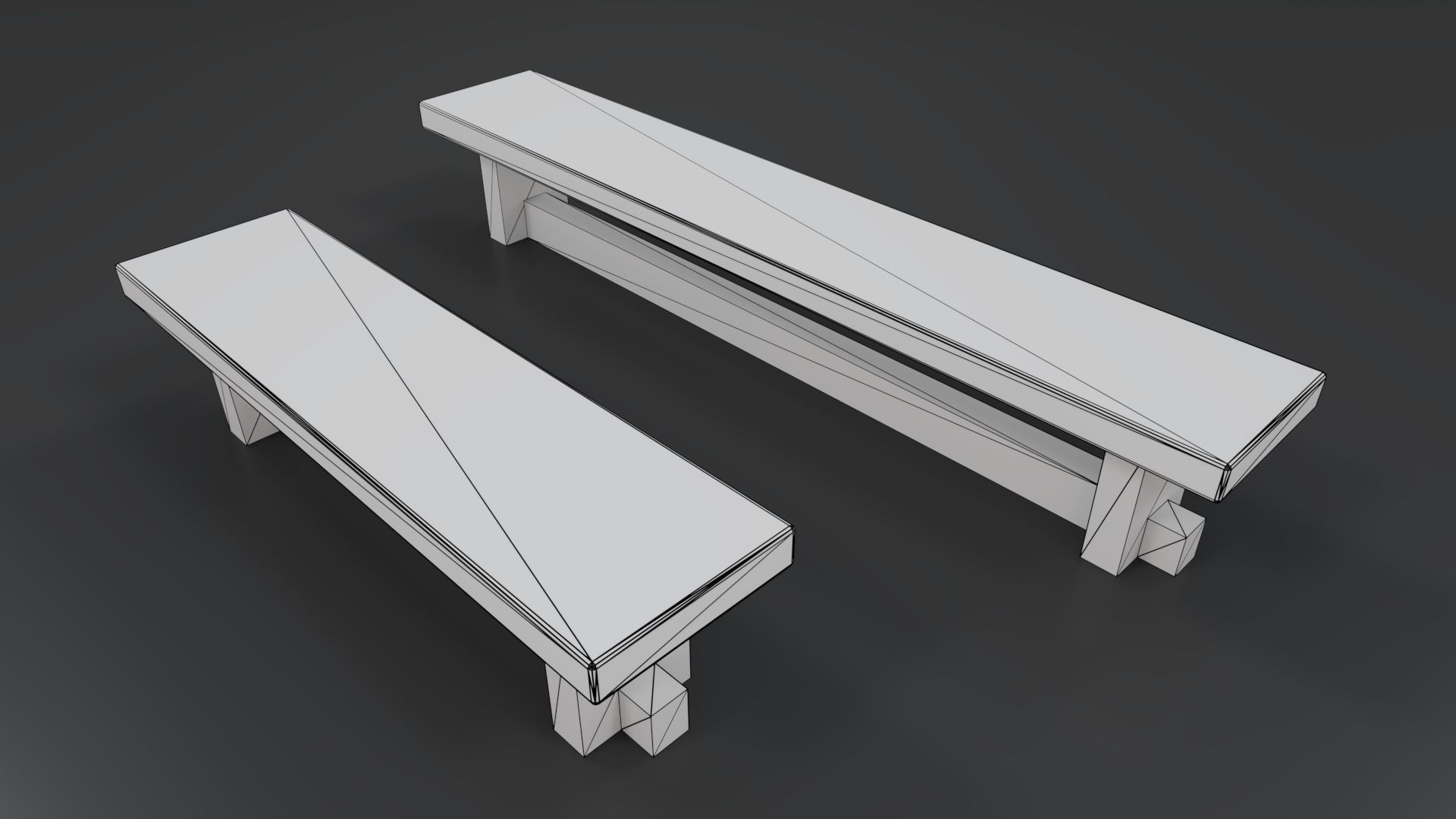 3D model Medieval Benches PBR VR / AR / low-poly | CGTrader