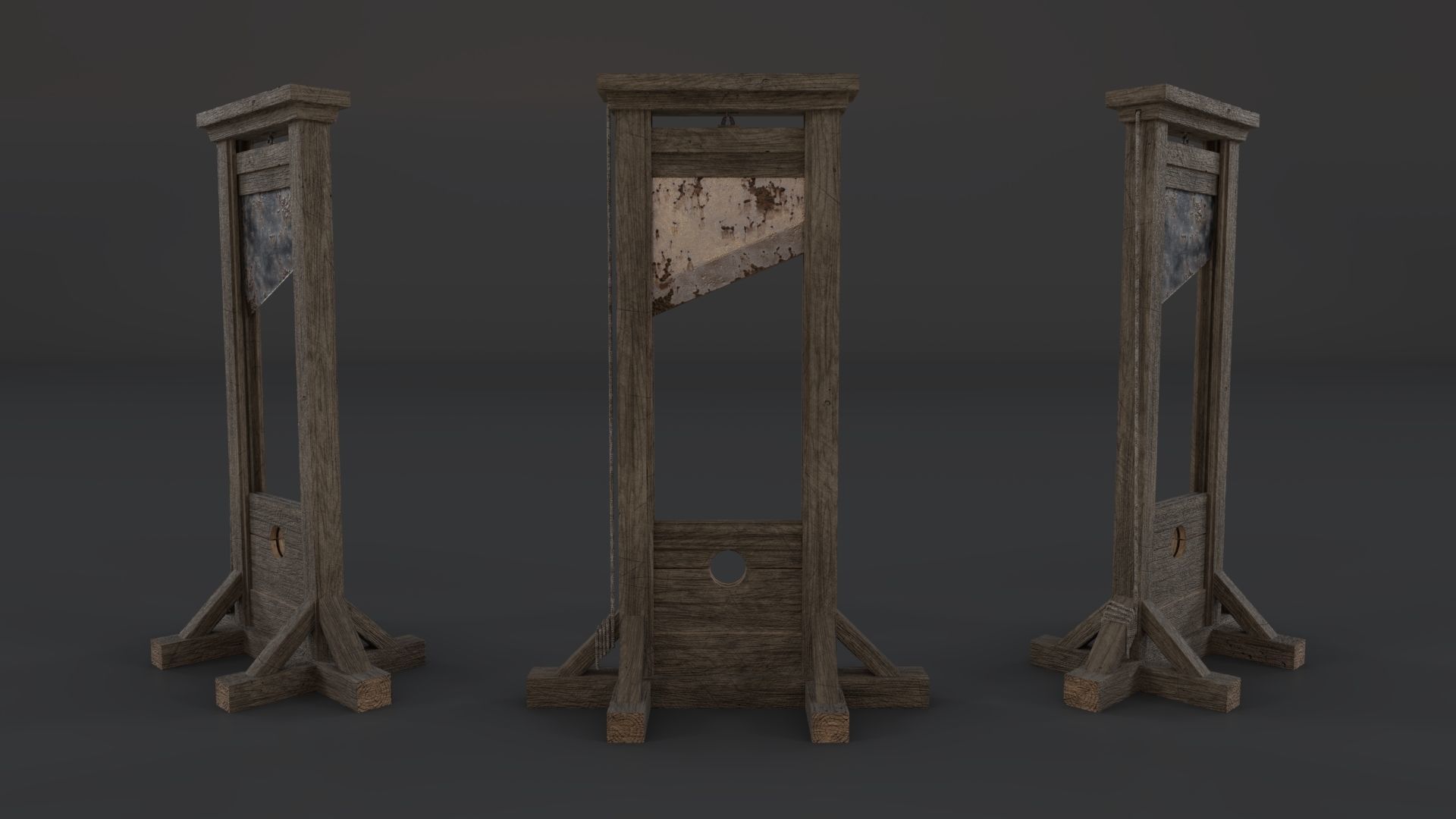 3D model Medieval Guillotine PBR 1 VR / AR / low-poly | CGTrader