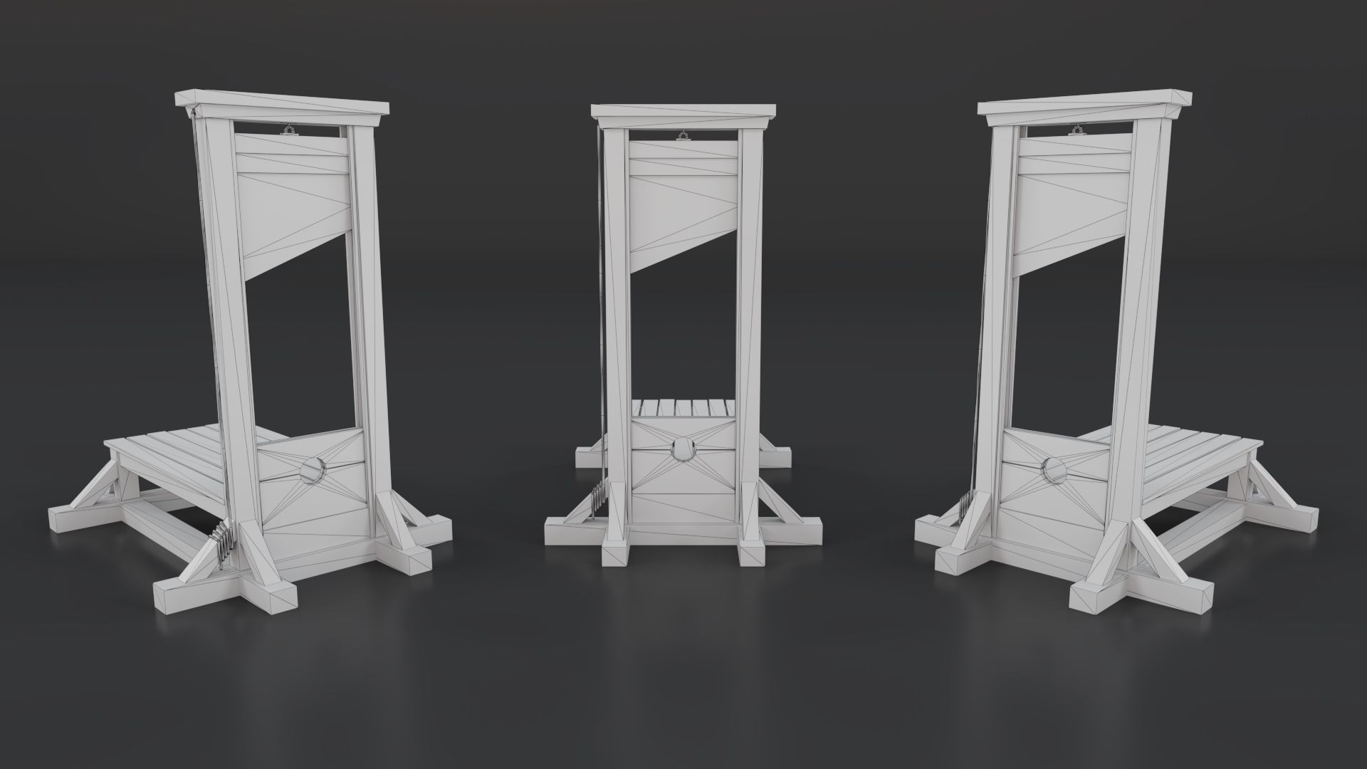 3D model Medieval Guillotine PBR 2 VR / AR / low-poly | CGTrader