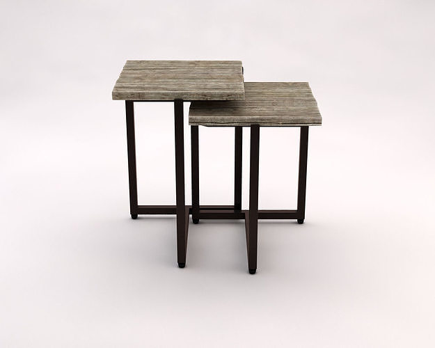 SIDE TABLE---Square and tripod in T 3D model rigged | CGTrader