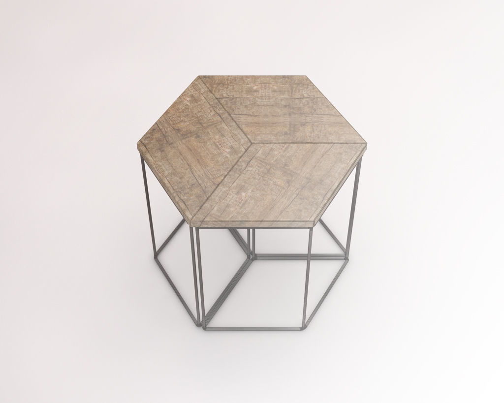 SIDE TABLE---Parallelogram built-in 3D model rigged | CGTrader