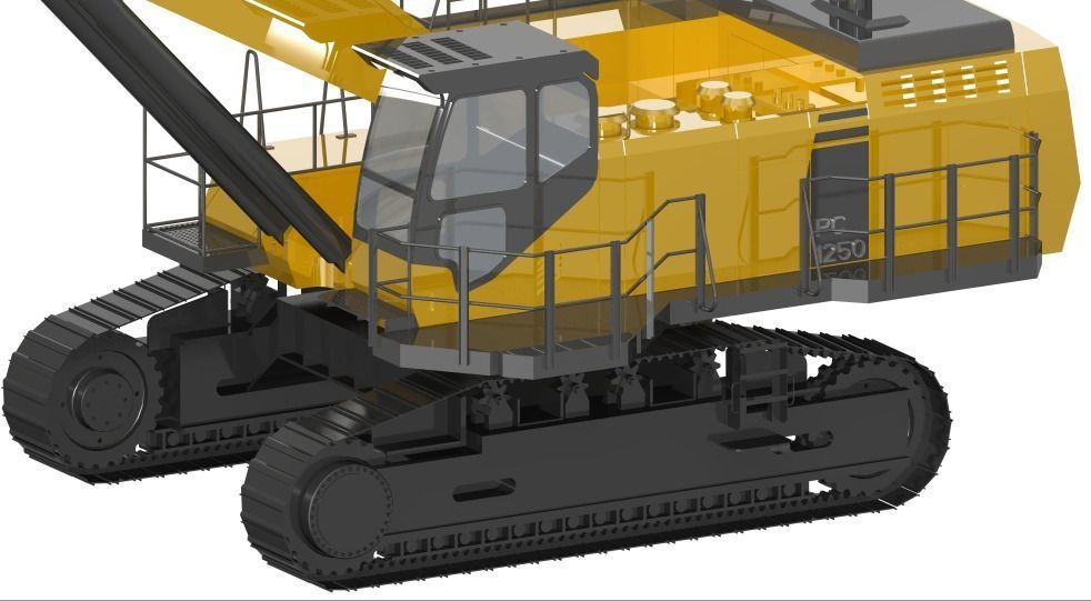 Komatsu PC1250 Excavator 3D model | CGTrader