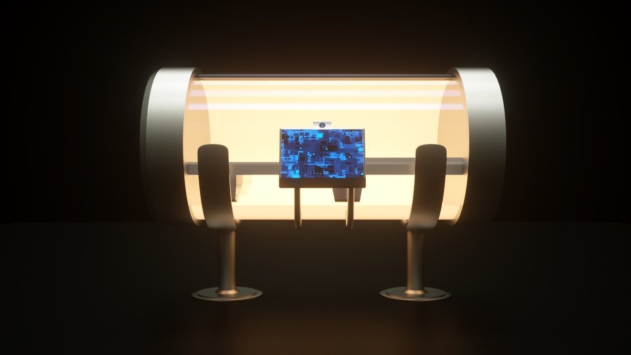 Futuristic Hibernation Space Pod 3D model | CGTrader