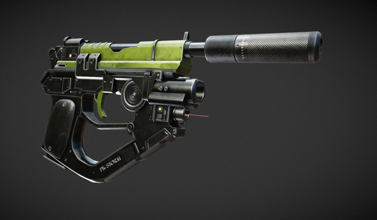 3D model Advanced Pistol VR / AR / low-poly | CGTrader