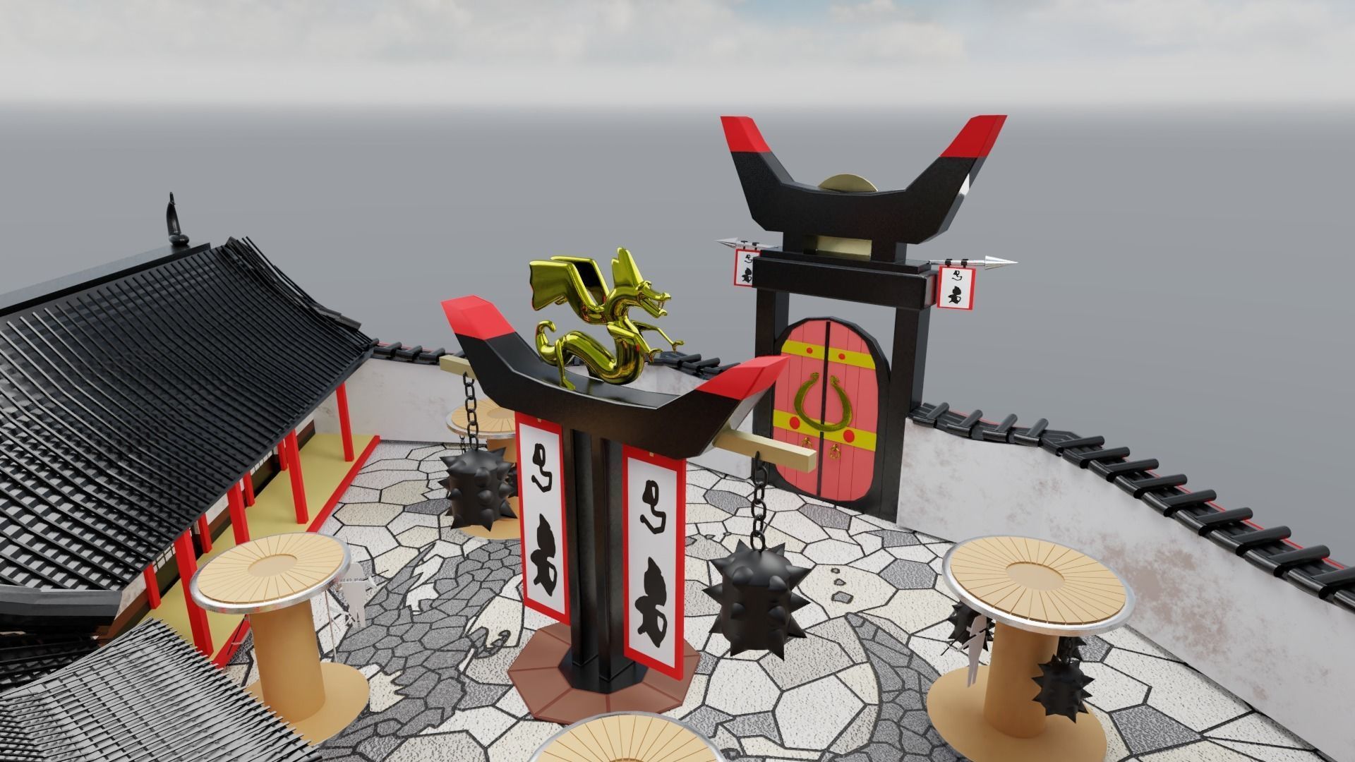 historic Japanese training Center 3D model | CGTrader