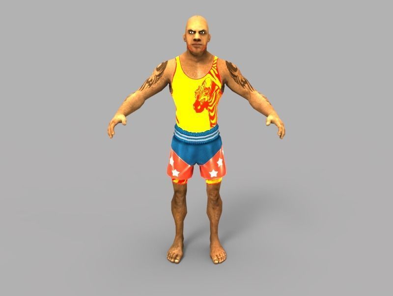 3D model 5 Wrestling Characters Pack VR / AR / low-poly | CGTrader