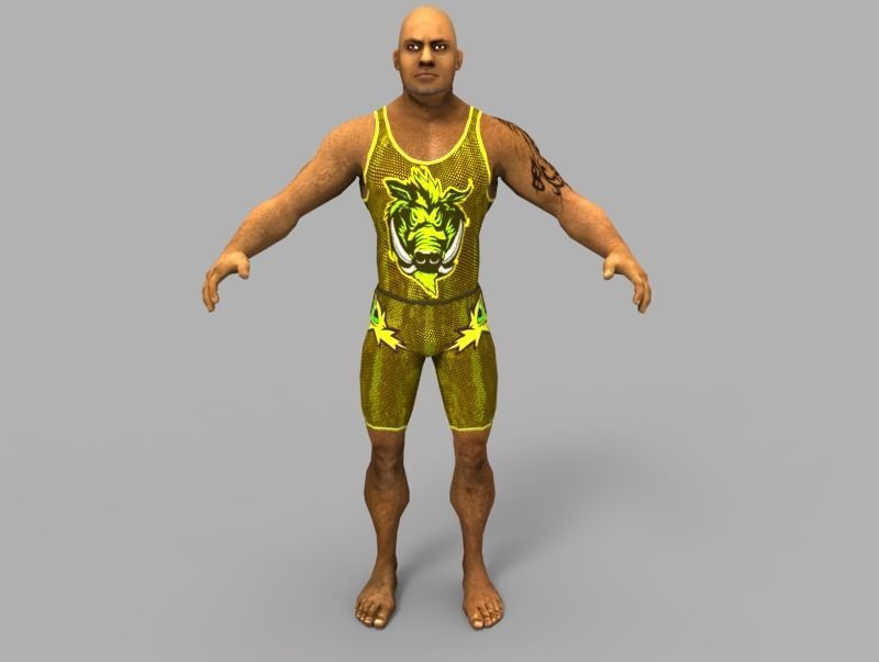 3D model 5 Wrestling Characters Pack VR / AR / low-poly | CGTrader