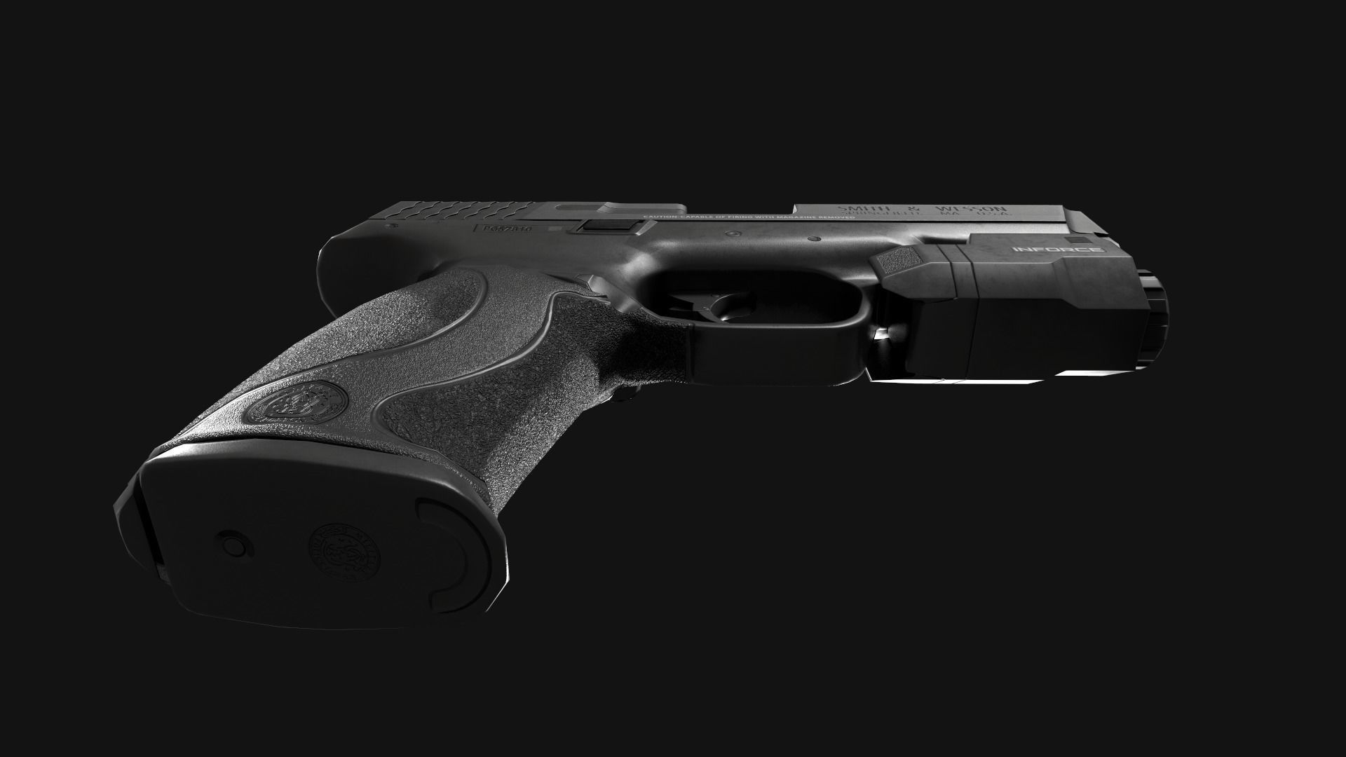 3D model Inforce APLc Compact Handgun Weapon Mounted Light VR / AR ...