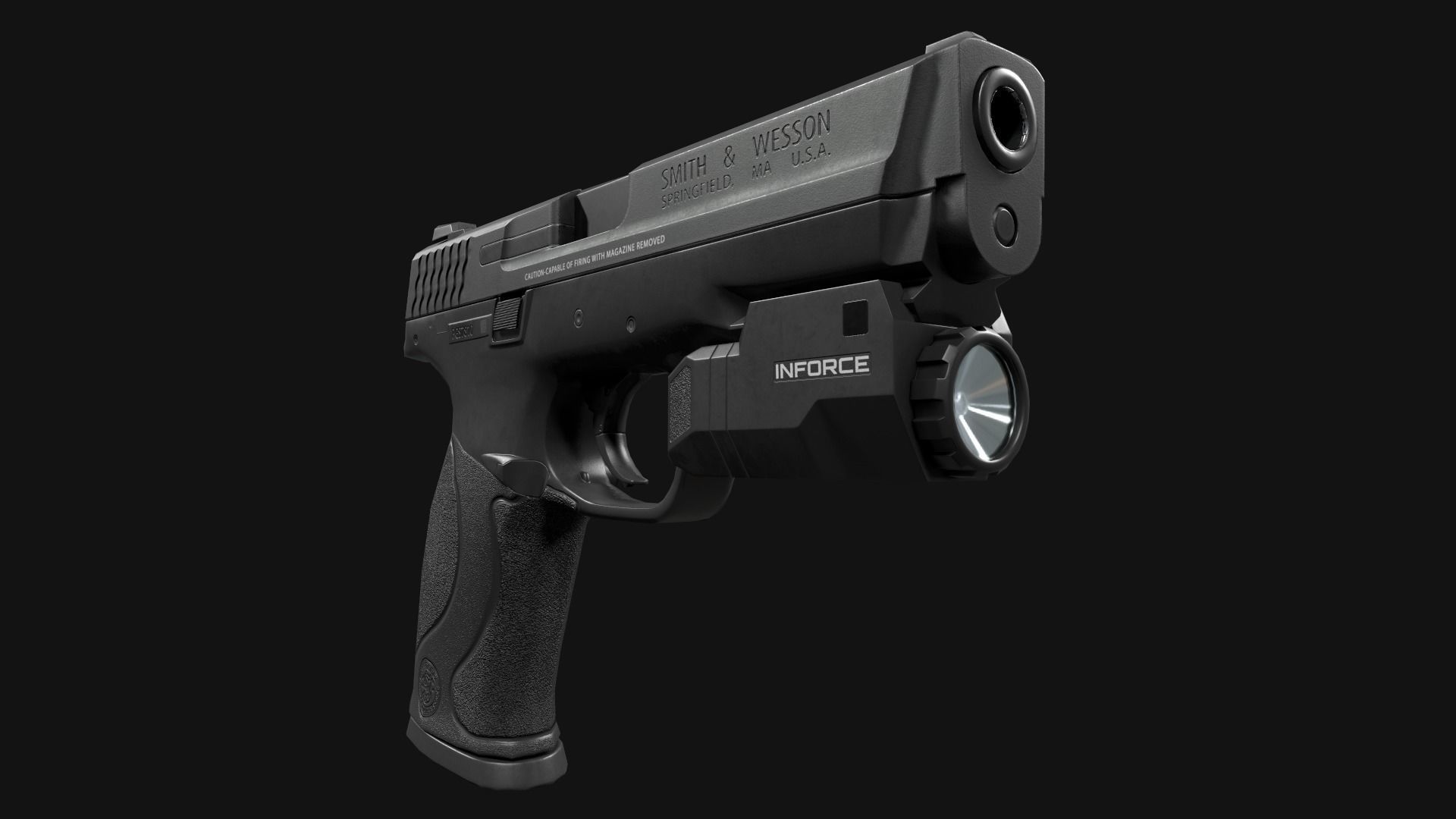 3D model Inforce APLc Compact Handgun Weapon Mounted Light VR / AR ...