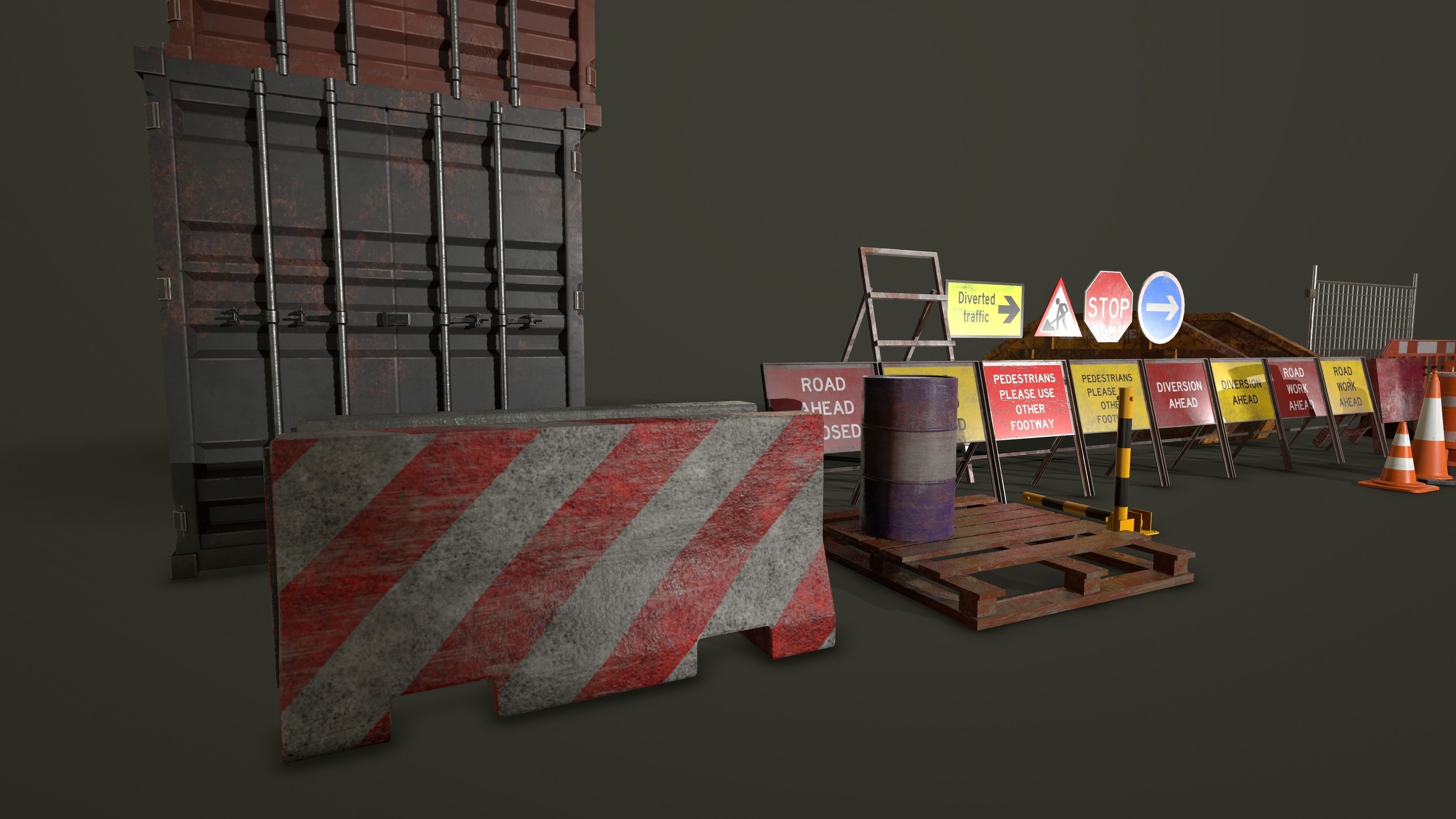 Construction Asset Pack free 3D model | CGTrader