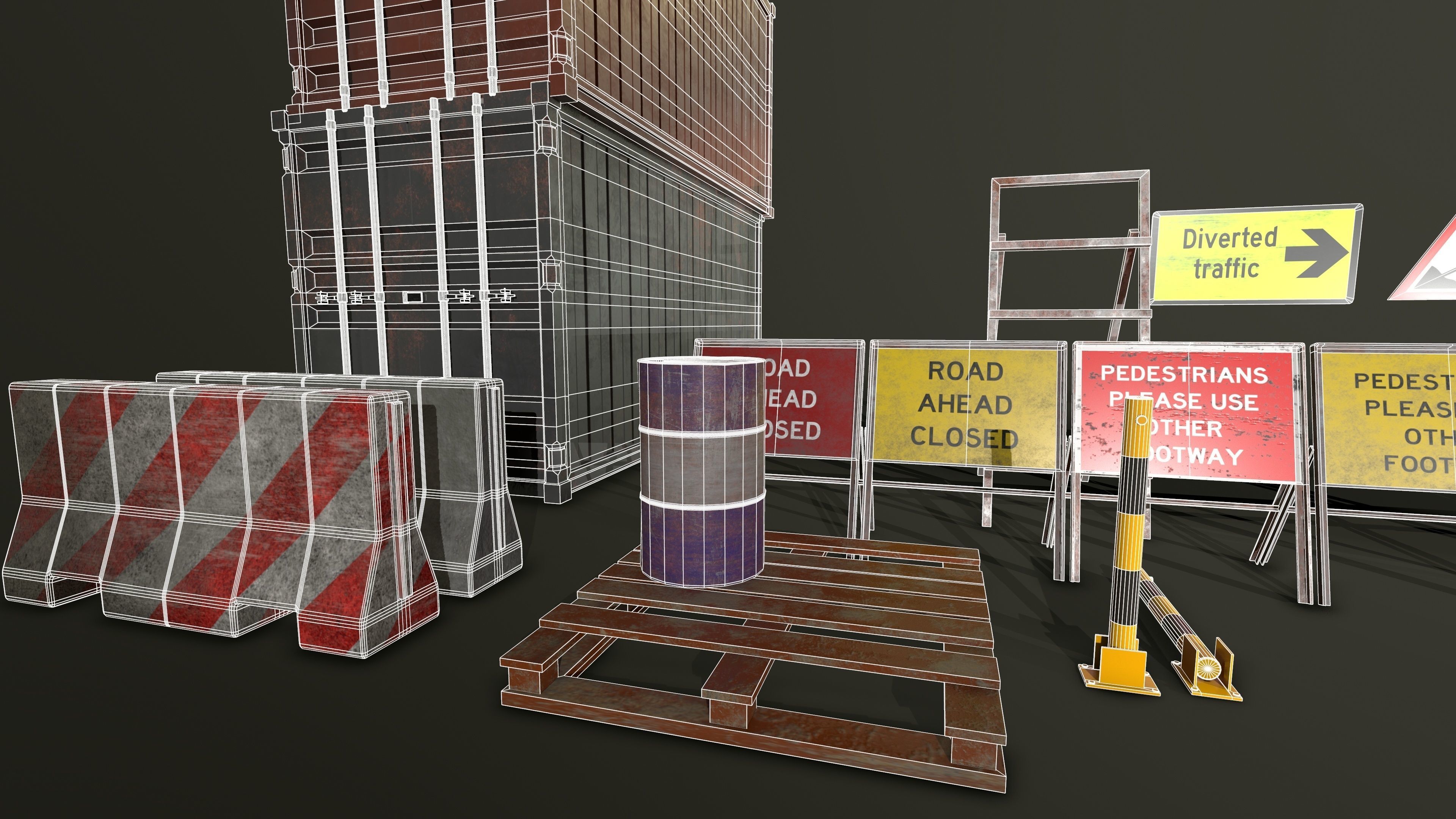 Construction Asset Pack free 3D model | CGTrader