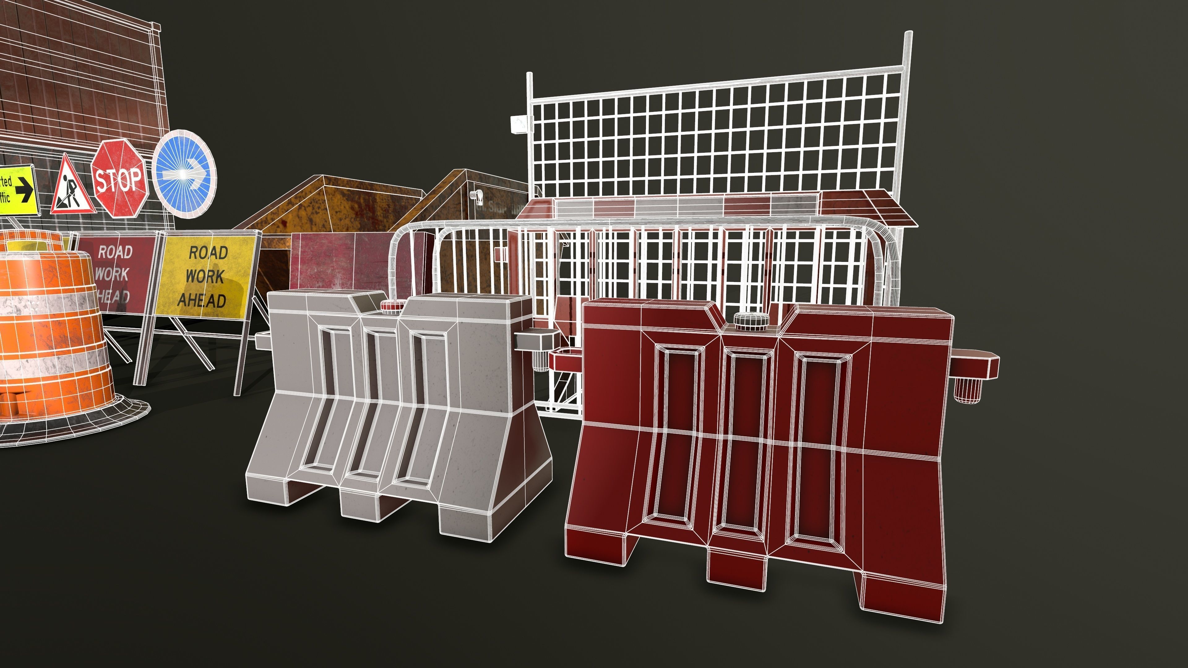 Construction Asset Pack free 3D model | CGTrader