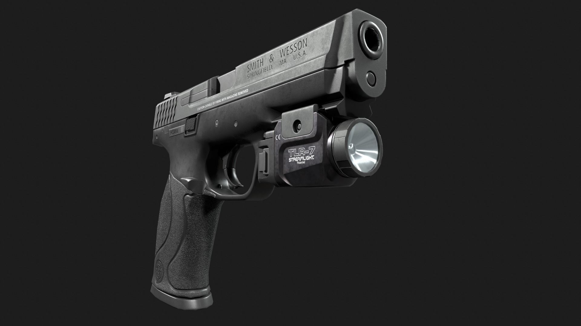 3D model Streamlight TLR7 Compact Handgun Weapon Mounted Light VR / AR ...