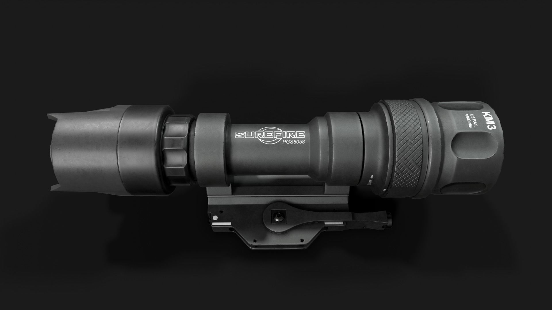 3D model Surefire M952V LED IR Scout Rifle Weapon Mounted Light VR / AR ...