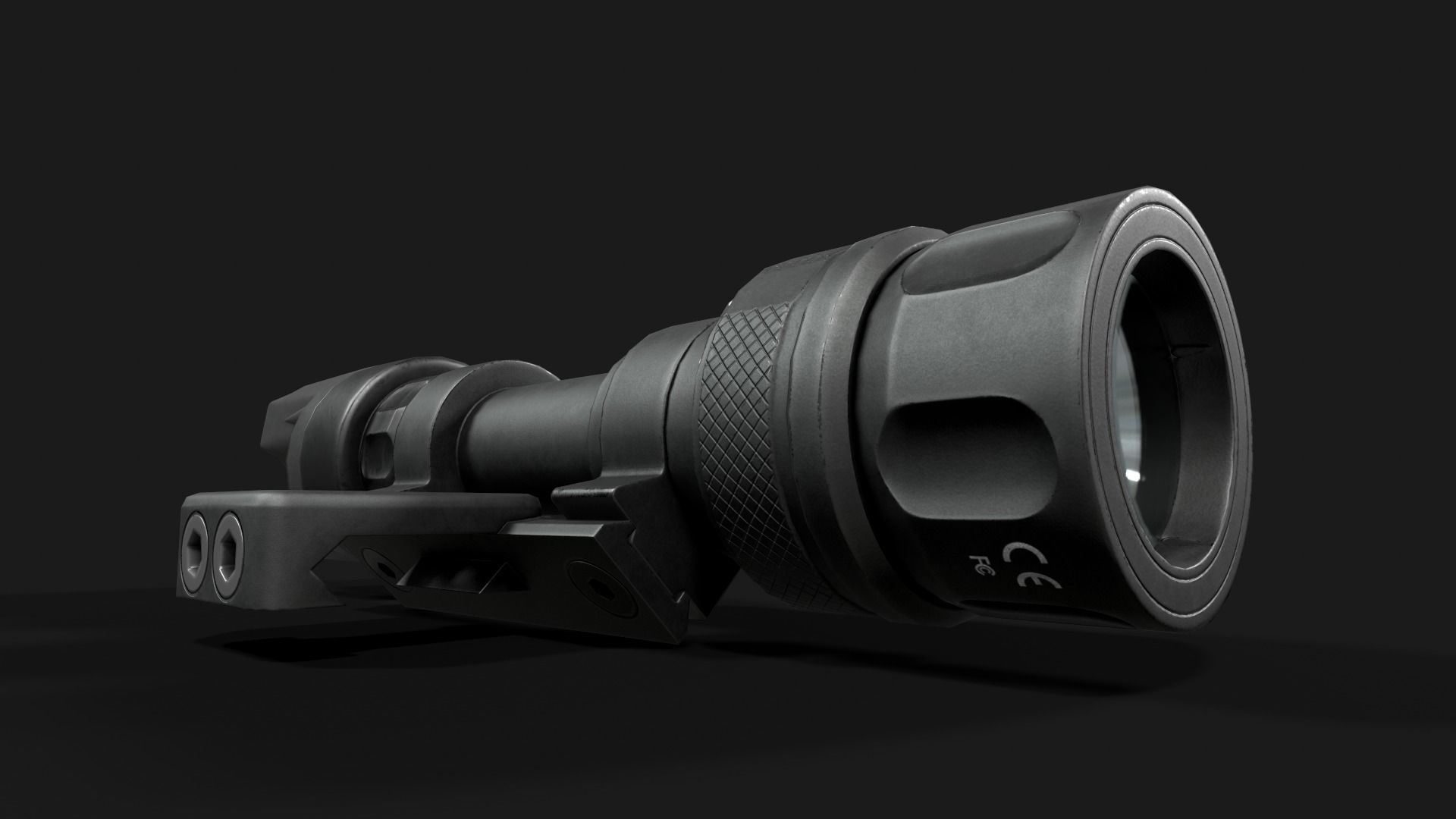 3D model Surefire M952V LED IR Scout Rifle Weapon Mounted Light VR / AR ...