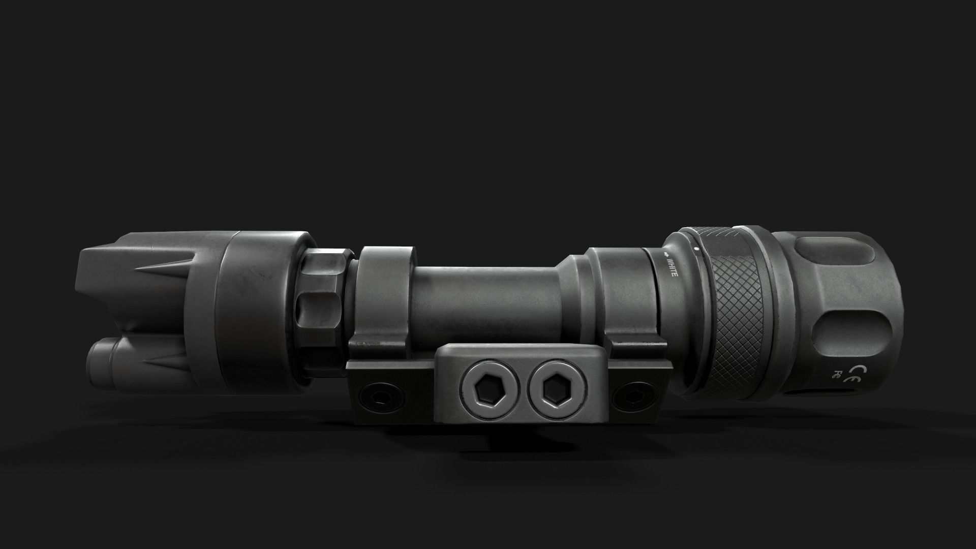 3D model Surefire M952V LED IR Scout Rifle Weapon Mounted Light VR / AR ...