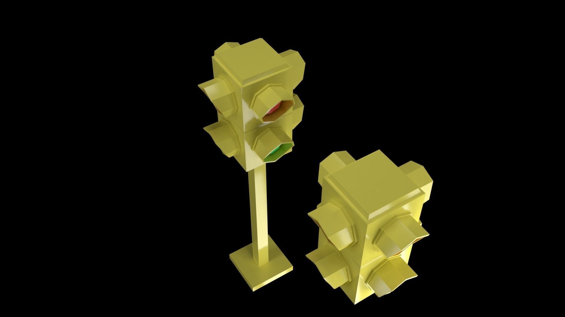 3D model Low poly traffic lights 2 VR / AR / low-poly | CGTrader