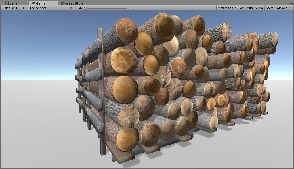 3D model Wood Log Low Poly VR / AR / low-poly | CGTrader